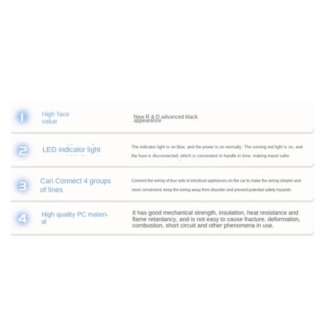 Car Fuse Box LED Indicator Waterproof Fuse Junction Box 12V Suitable ...