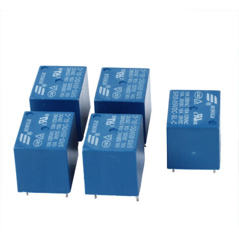 5 Stück 5V DC Mini Power Relay PCB Typ Leistungsrelais