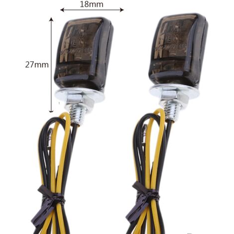 2pcs Universal LED Black Micro Mini Tiny Small Indicators Turn Signals ...
