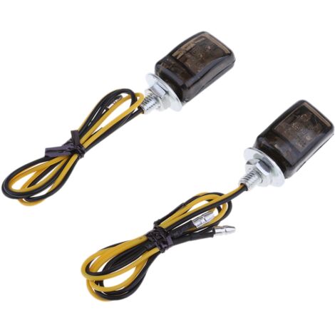 2pcs Universal LED Black Micro Mini Tiny Small Indicators Turn Signals ...