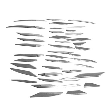 1Set Front Bumper Center Grill Decor Sticker Cover Chrome Decoration ...