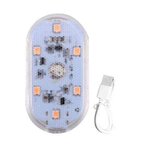 6LED Car Touch Lights Rechargeable Interior Dome Light Roof Ceiling ...