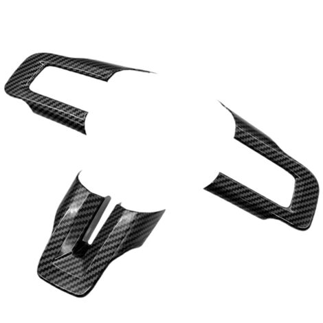 Automobile Carbon Fiber Steering Wheel Decorative Frame Sticker Kit for ...