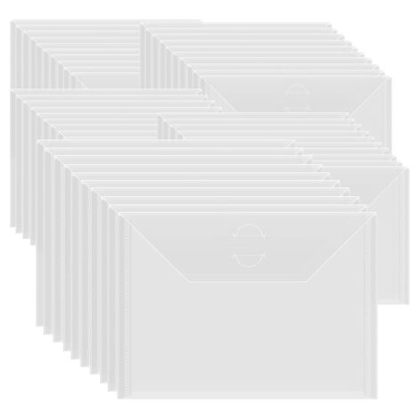 50Pcs 7x5In Storage Envelopes,Resealable Plastic Envelopes Pockets Bag ...