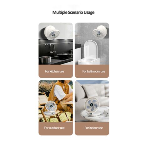 2IN1 Folding Desktop Fan Portable Air Conditioner Wall Mounted ...