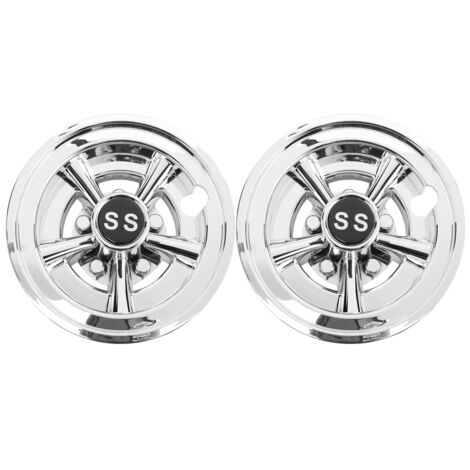 2Pcs 8Inch Golf Cart Wheel Covers 5 Spoke Design Hub Cap for Carts Club Car