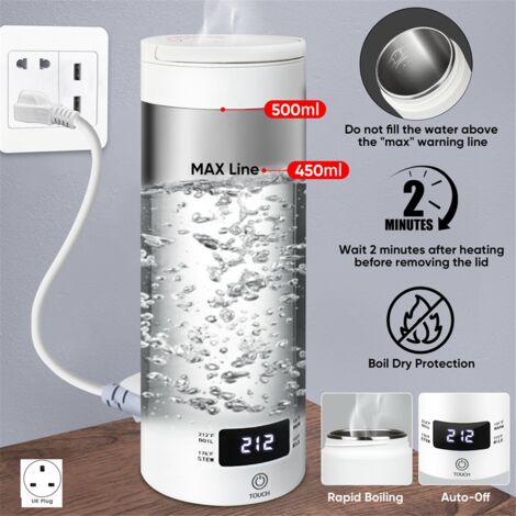 Travel Electric Kettle Portable Mini Hot Water Cup Small UK Plug