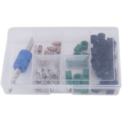 71Pcs A/C Air Conditioning Valve Core R12 R134A Refrigeration / AC Master Repair Kit