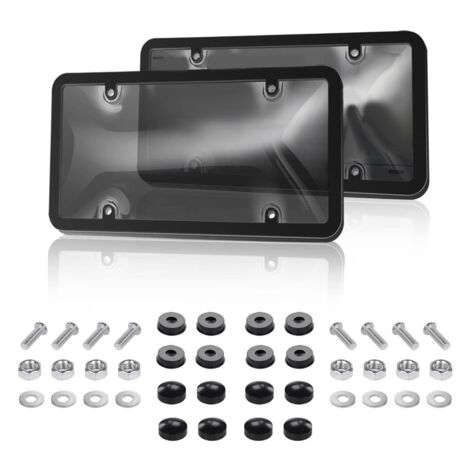 License Plates Covers/ Tinted Bubble Plate Cover Unbreakable Smoked ...