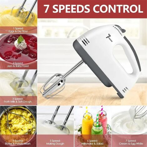 Electric Hand Mixer Egg Beater Cream Dough Cake Pastry Food Processor ...