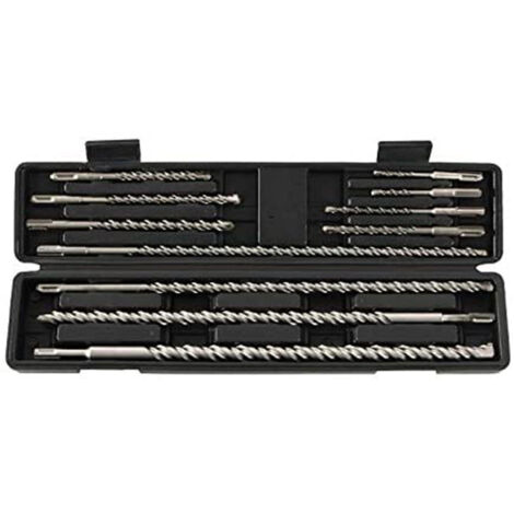 11Pcs Long Masonry Drill Bits Set for Rotary Hammer Drilling Concrete ...