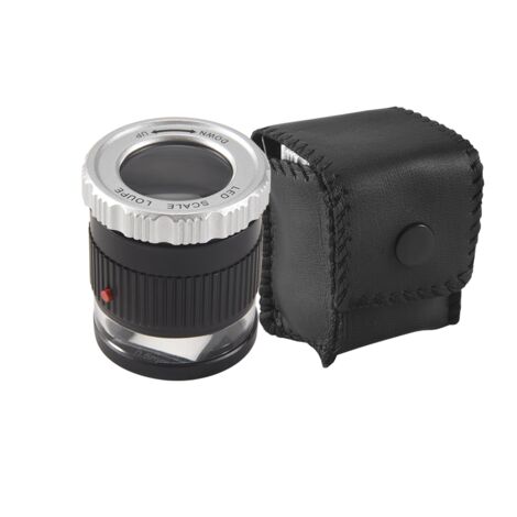 Loupe Magnifier 30X Illuminated Adjustable Length Desktop with 6 Lights ...