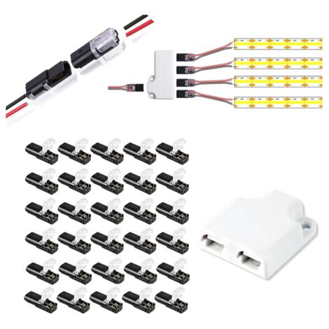 30Pack Double - Wire Plug-in Connector, Pluggable 2/3/4 Pin 2 Way LED ...