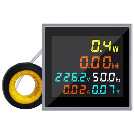 AC Current Voltage Amperage 6In1 Power Energy Monitor 50.0-300.0V 100A ...