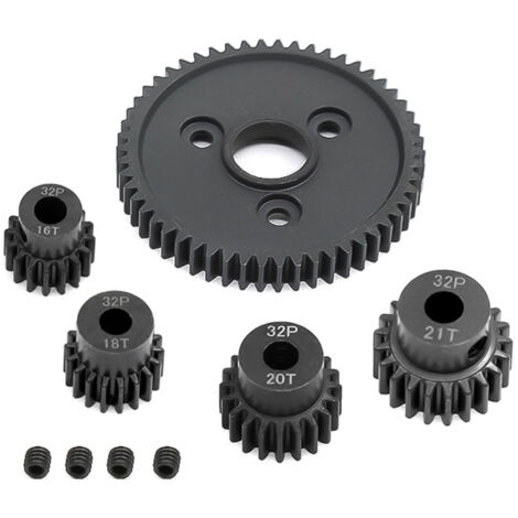 Metal Spur Gear 54T 0.8 32P 3956 with 16T 18T 20T 21T Set for 1/10 ...