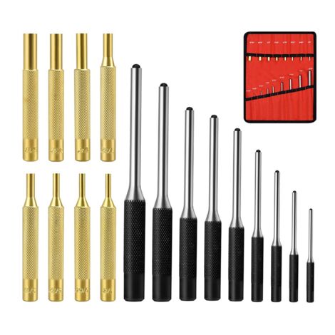 Roll Pin Punch Set, Removing Repair Tools, Including Brass Punches ...