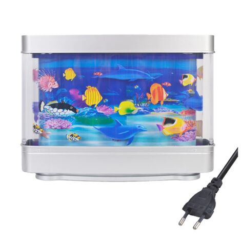Artificial Tropical Fish Tank Lamp Aquarium Night Light Virtual Ocean ...