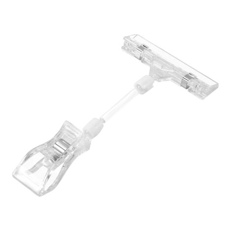 6.5" Height Transparent Plastic Double Clips Adjustable Sign Card ...