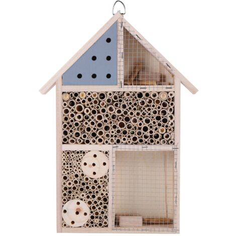 Wooden Insect Hotel Bee House Wood Bug Room Shelter Garden Decoration ...