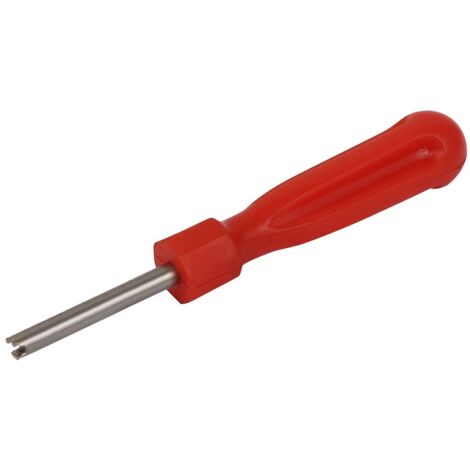 Red Slotted Handle Car Valve Core Change Tool Screwdriver