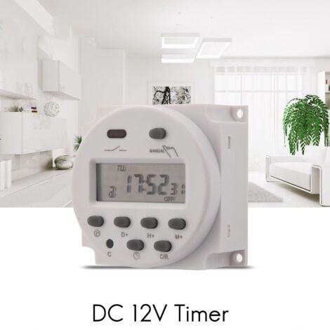 DC 12V Digital LCD Power Programmable Timer Time Switch Relay 16A Amps