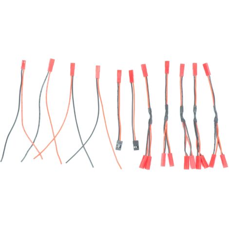 11PCS JST Plug Splitter Male Female Y Cable to JR Adapter for -4 RC Car ...