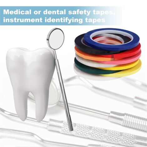 20 Rolls 10 Colors Autoclave Tape 216 Ft/L X 0.24 In/W Instruments ...