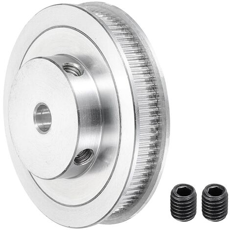 80 Teeth 8mm Bore Timing Pulley, Aluminium Synchronous Wheel Silver ...