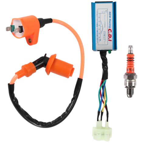 Racing Ignition Coil+Spark Plug+CDI Box For GY6 50cc-150cc 4-Stroke ...