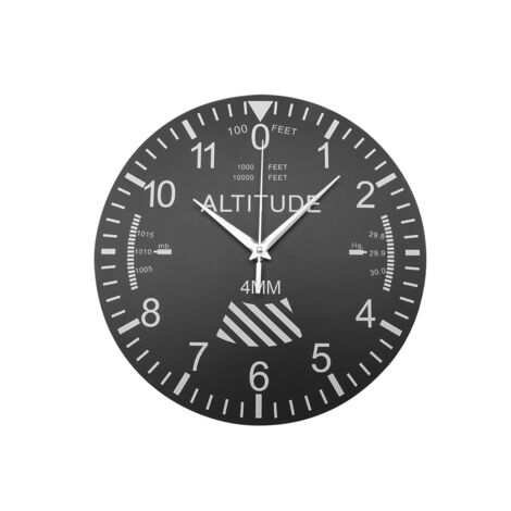 Altimeter Wall Clock Tracking Pilot Air Plane Altitude Measurement ...