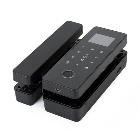 Double Glass Door Lock APP Biometric Swiping Card Fingerprint Password ...