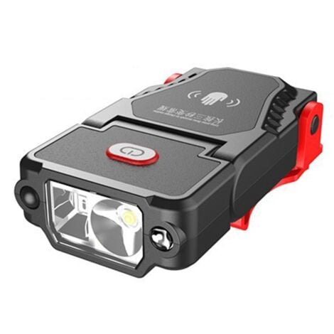 USB Rechargeable LED Sensor Clip-on Baseball Cap Light Hat Flashlight ...