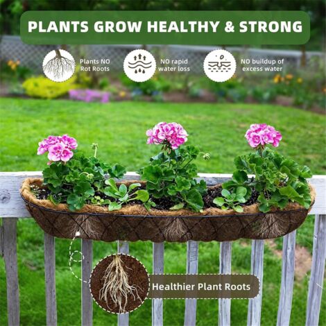 36 Inch 3 Pack Trough Liners, Coconut Coir Fiber for Wall Basket ...