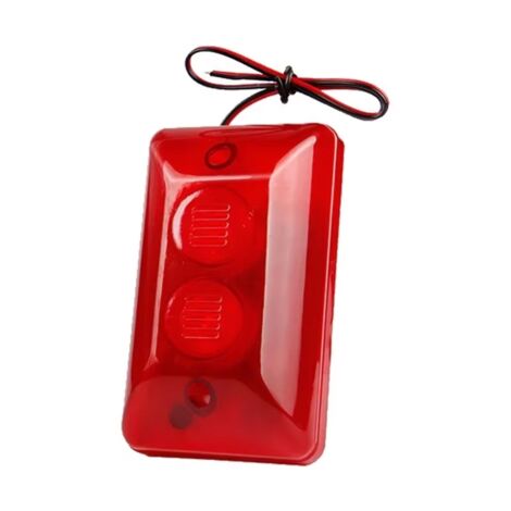 Mini Piezo Strobe Light Siren 12V Wired Alarm with Hi Sound 115dB -123