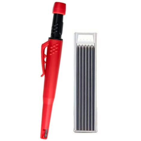 Solid Carpenter Pencil Set 2.8mm Deep Hole Mechanical Marker with Built ...