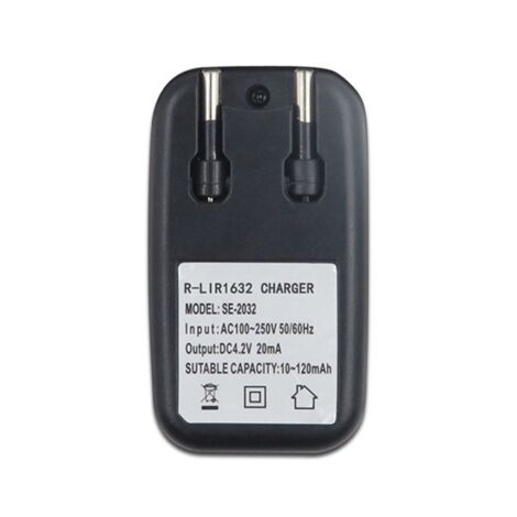 4.2V Battery Charger Lir1632 Button for Lir2025 Lir2032 Coin Cell Eu Plug