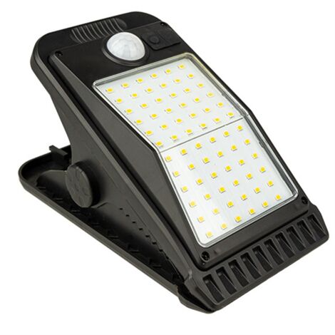 72LED Solar Clip Light IP65 Waterproof Human Body Sensor Wall Lamp ...