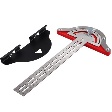 Woodworkers Ruler Protractor Angle Finder Woodworking Design T Square Scribing Tools 20cm