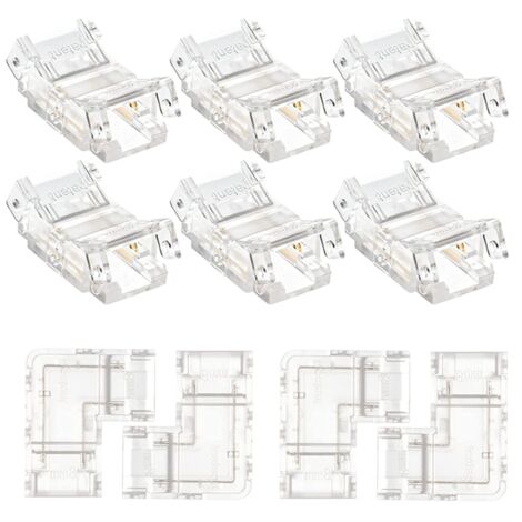10PCS 2 Pin 8Mm Cob LED Connector Kit for Strip Lights