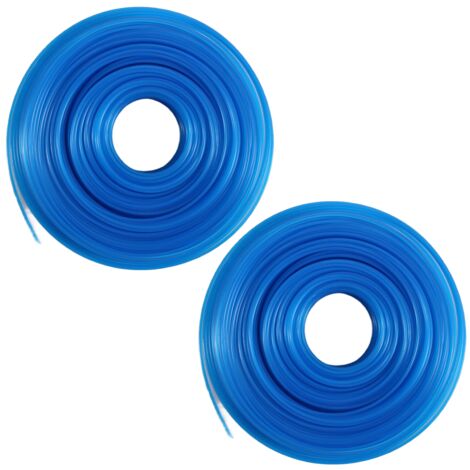 2PCS 1.6mm X 100m Heavy Duty Nylon Round Strimmer Trimmer Line ...