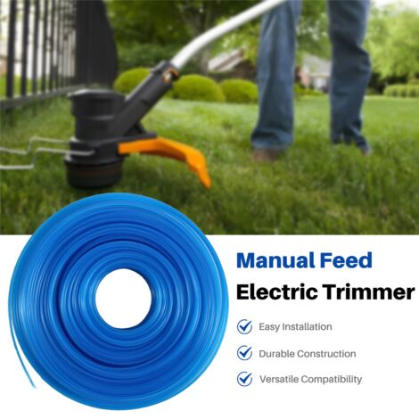 2PCS 1.6mm X 100m Heavy Duty Nylon Round Strimmer Trimmer Line ...