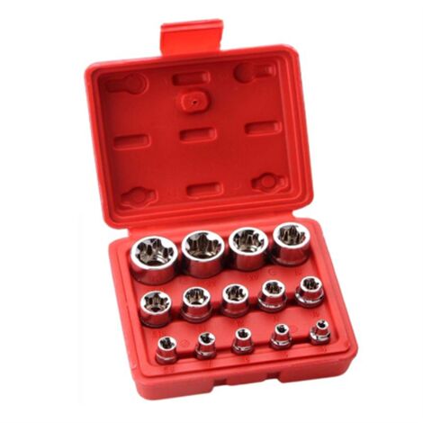 14Piece E-TORX Socket Set Premium Female Torx Set, Star Torque External