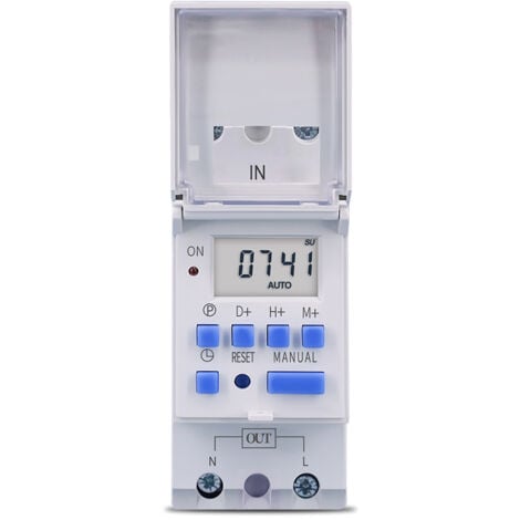 Din Rail 2 Wire Weekly Programmable Digital TIME SWITCH Relay Timer ...