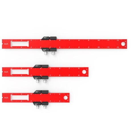 3Pcs Woodworking Tools Ruler-Pocket Ruler Layout Tool Precision with T ...