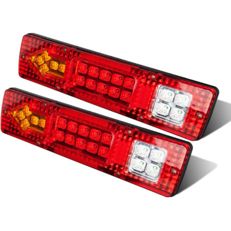 2Pcs Car 19 LED Waterproof Tail Light Trailer Truck Rear Turn Signal ...