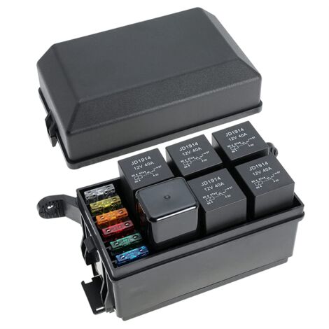 12V Fuse and Relay Box Kit with 6 Slots Relay Block and ATC/ATO Blade ...