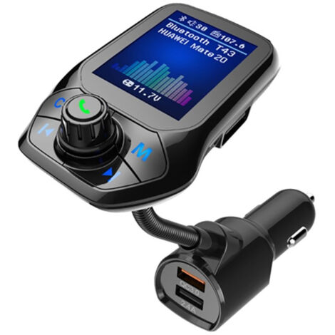 Bluetooth 5.0 FM Transmitter Car USB MP3 Player Wireless Handsfree Car ...