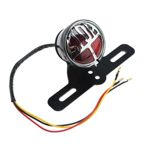 Motorcycle LED Retro Taillight Miller Stop Tail Light Number Plate Rear ...