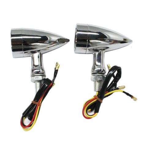 1pair Retro Motorcycle Turn Signal Light LED Brake Light Blinkers ...