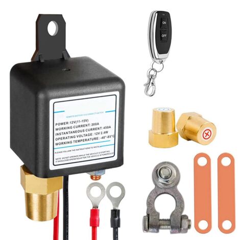 12V 200A Universal Battery Switch Relay Integrated Wireless Remote ...